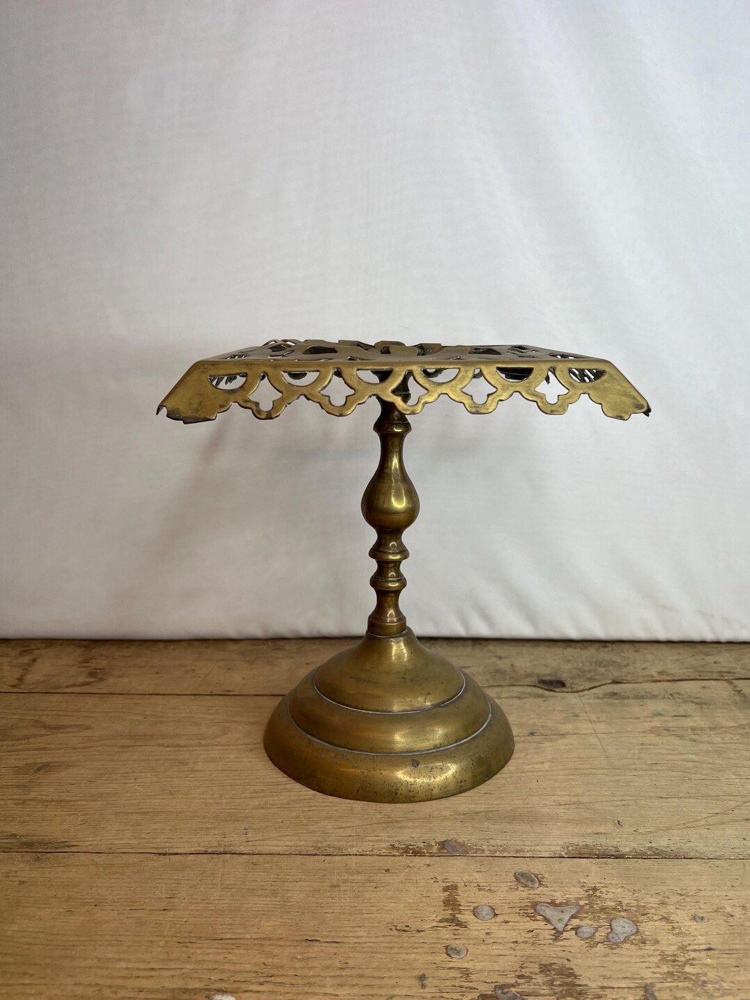 Antique Victorian Ornate Solid Brass Trivet, Raised on A Pedestal. in ...