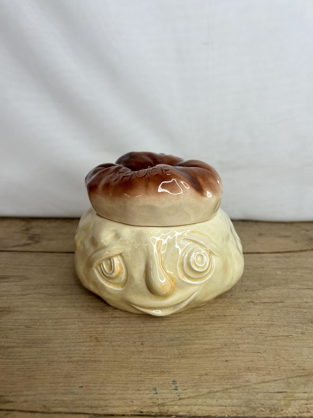 Lovely Vintage Retro Sylvac Ugly Face Pot. Bread Sauce Pot No 4551 Mid ...