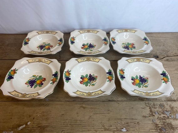 Vintage Soho Pottery Solian Ware Set of 6 Small Bowls Cream | Etsy UK