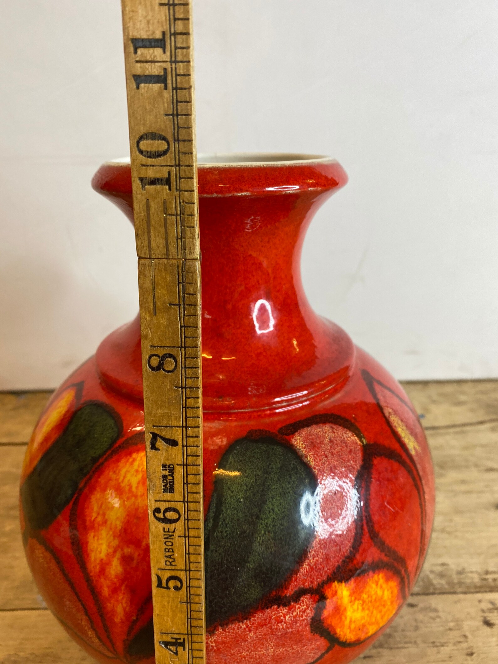 Vintage 1960's West Germany Scheurich Vase 66-25 Red | Etsy