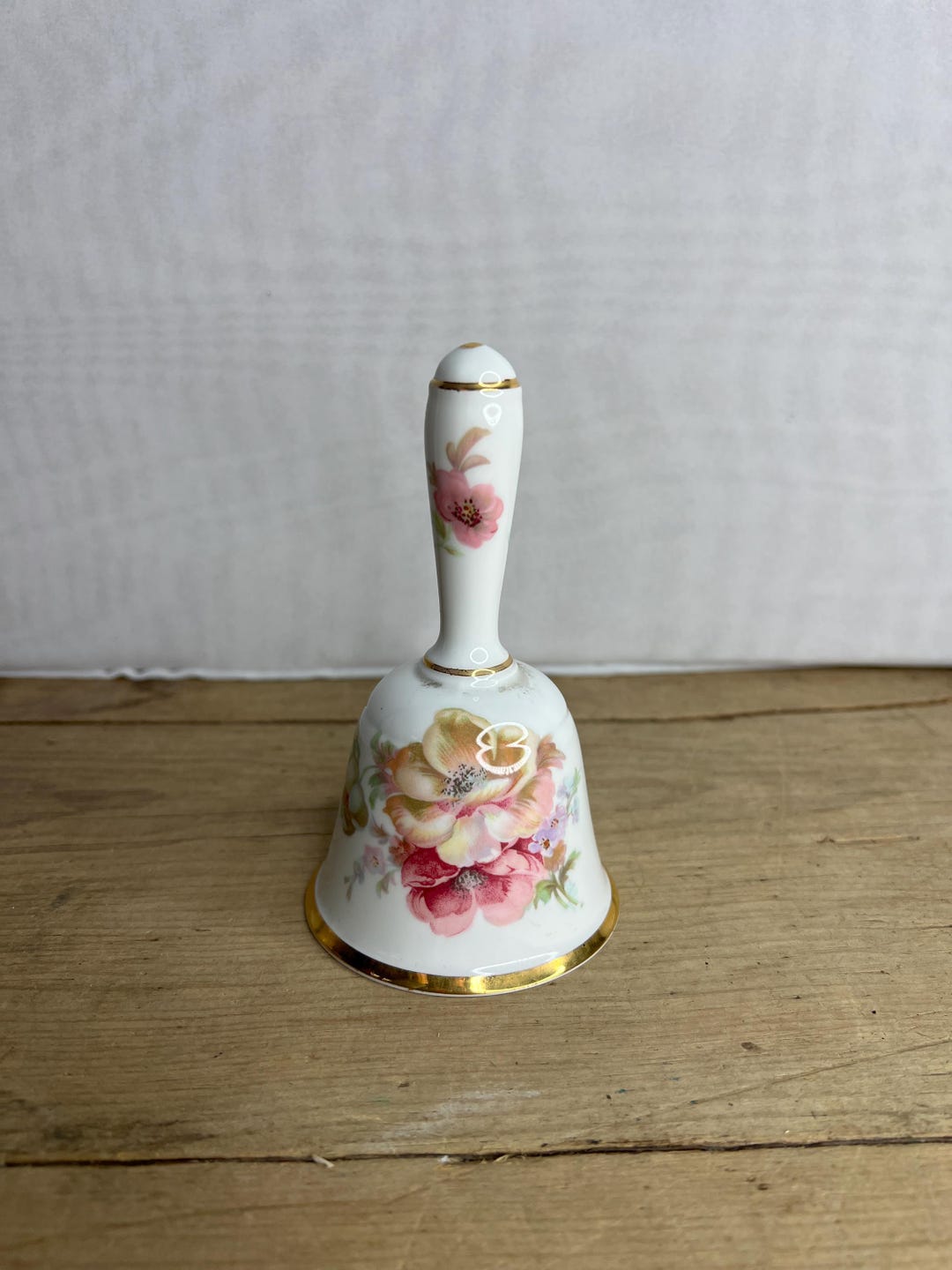 Vintage 1980's Countess Bone China Pottery Bell. Very Colorful Flower ...