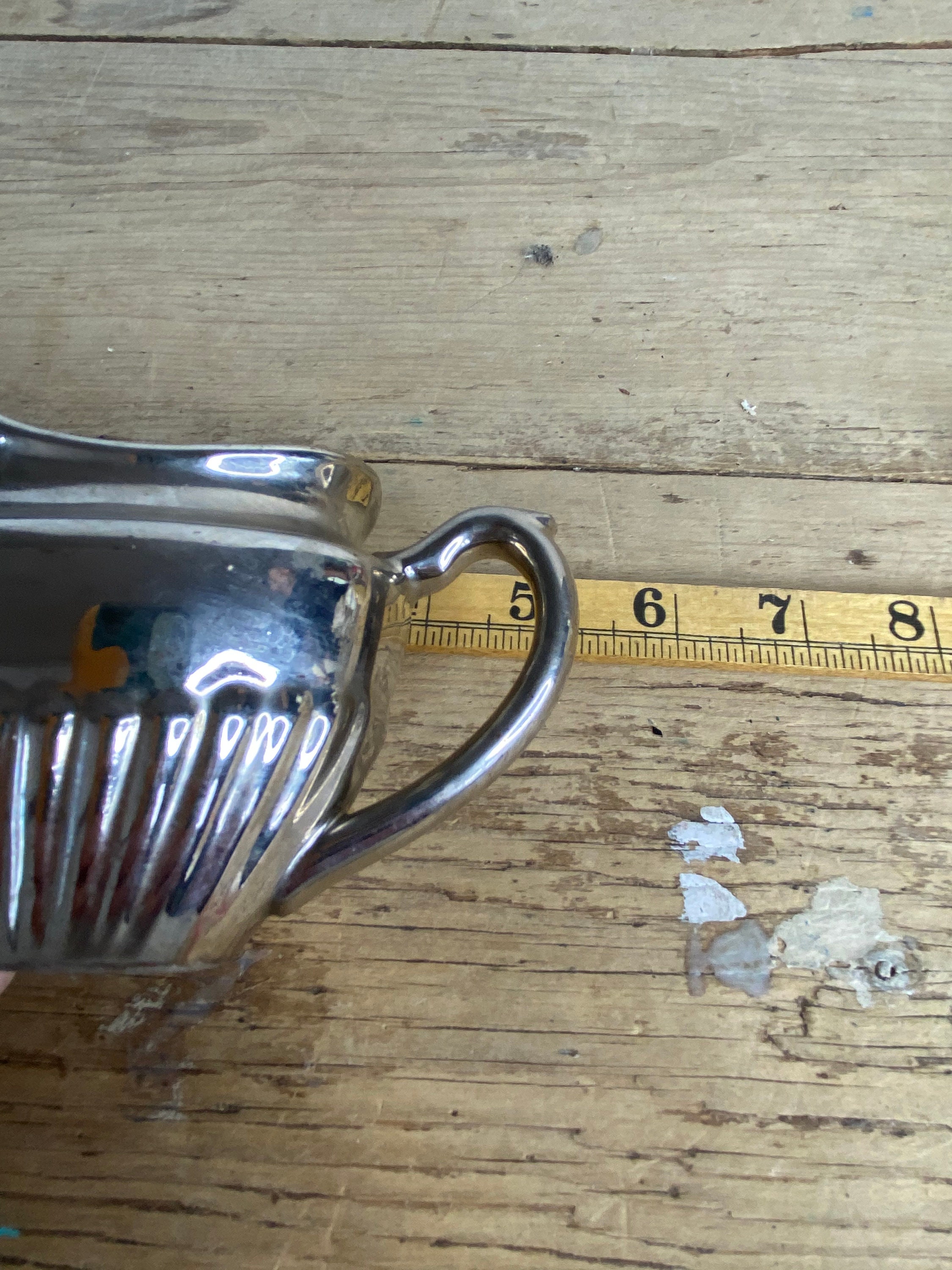 Vintage Pretty Gibson's Silvoe Art Ware Earthenware Silver Glaze Milk ...