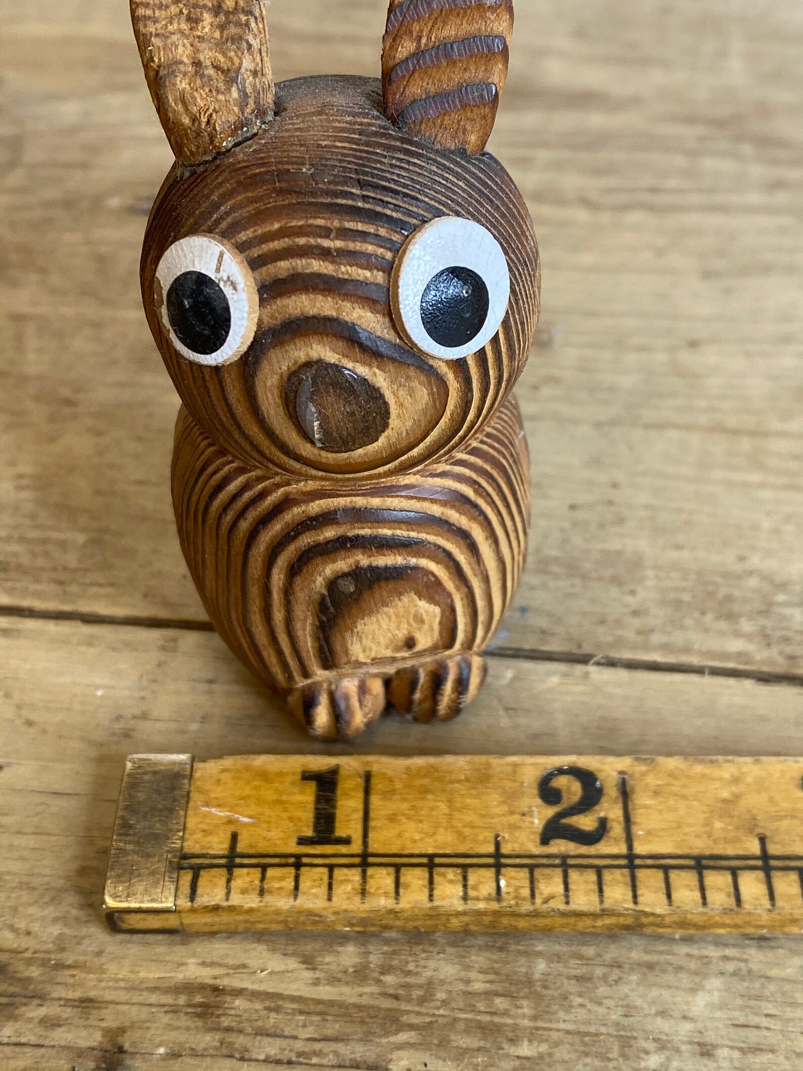 Vintage Hand Carved Wooden Rabbit Using the Wood's Own - Etsy UK