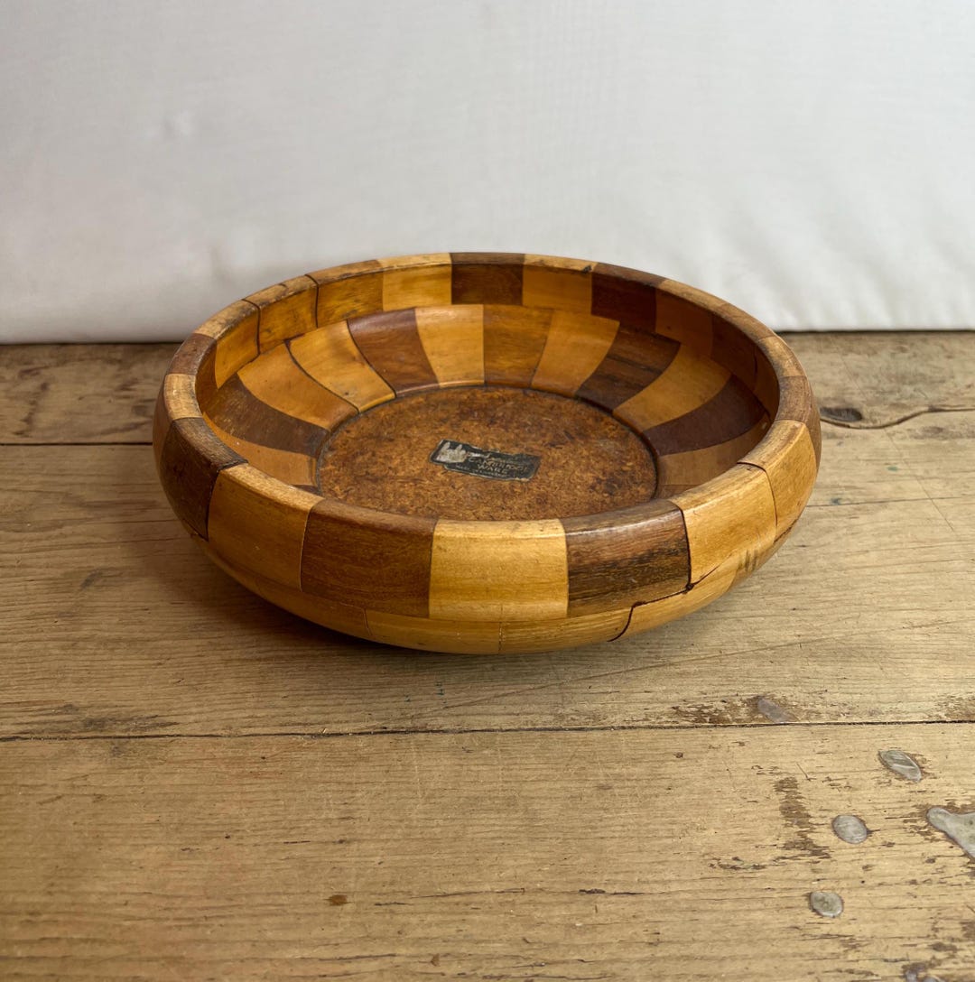 Vintage Segmented Hand Turned Dish / Bowl by Cambridge Ware. in Good ...