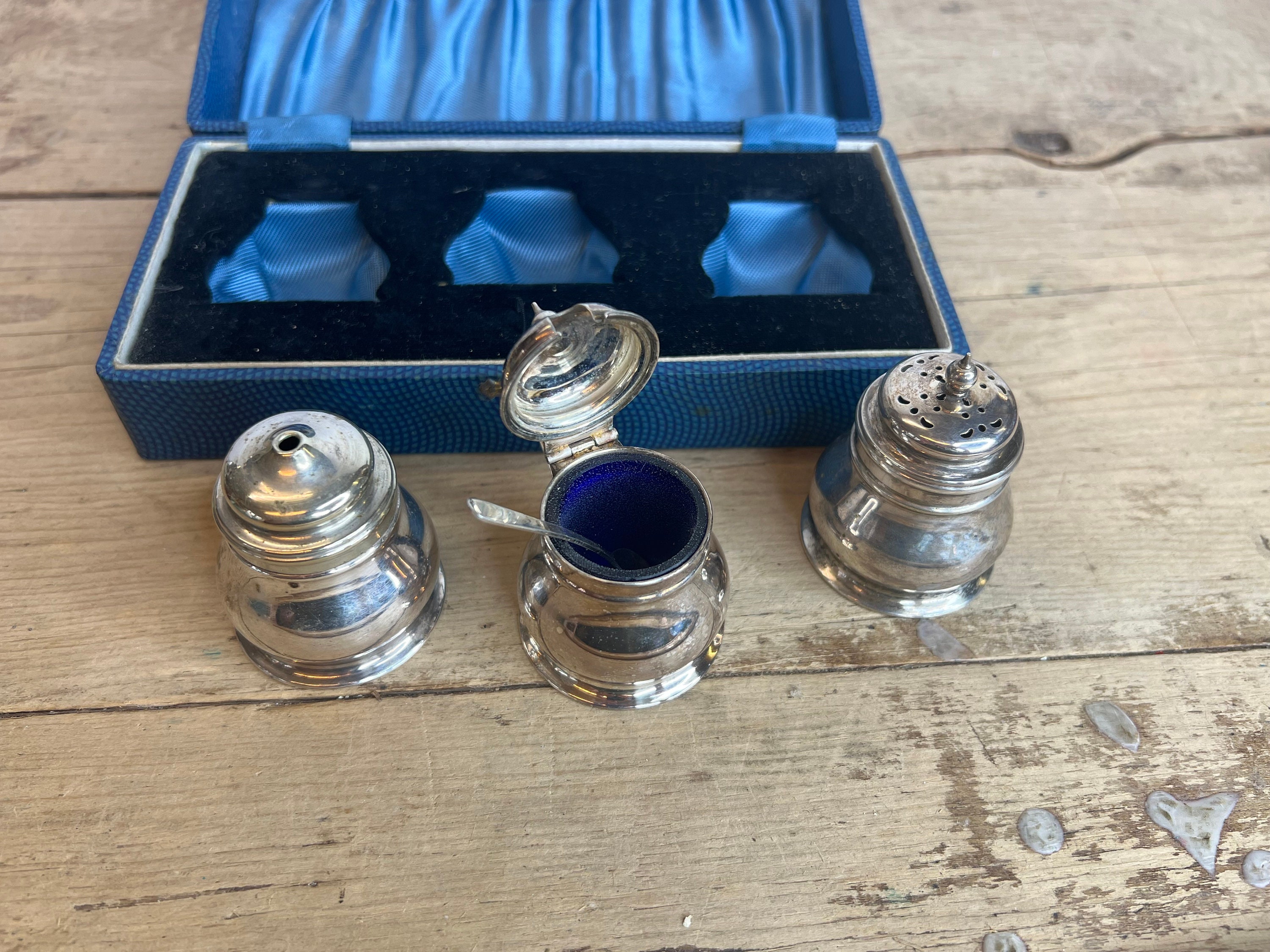 Vintage Boxed EPNS Cruet Set Salt Pot Pepper Shaker and - Etsy