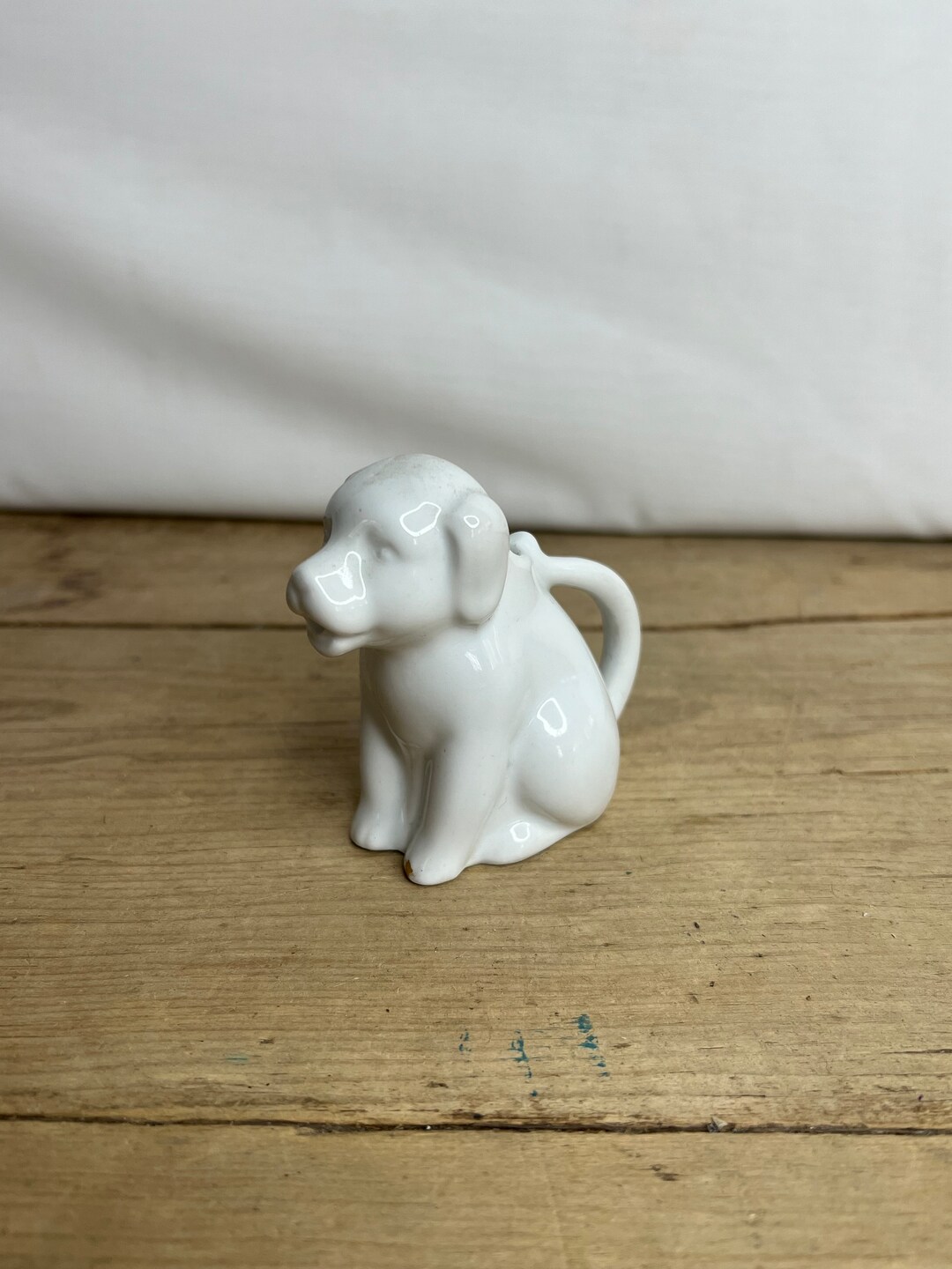 Vintage Unnamed Plain White Dog Design Milk Jug. in Good Condition - Etsy