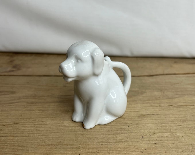 Vintage Unnamed Plain White Dog Design Milk Jug. in Good Condition - Etsy