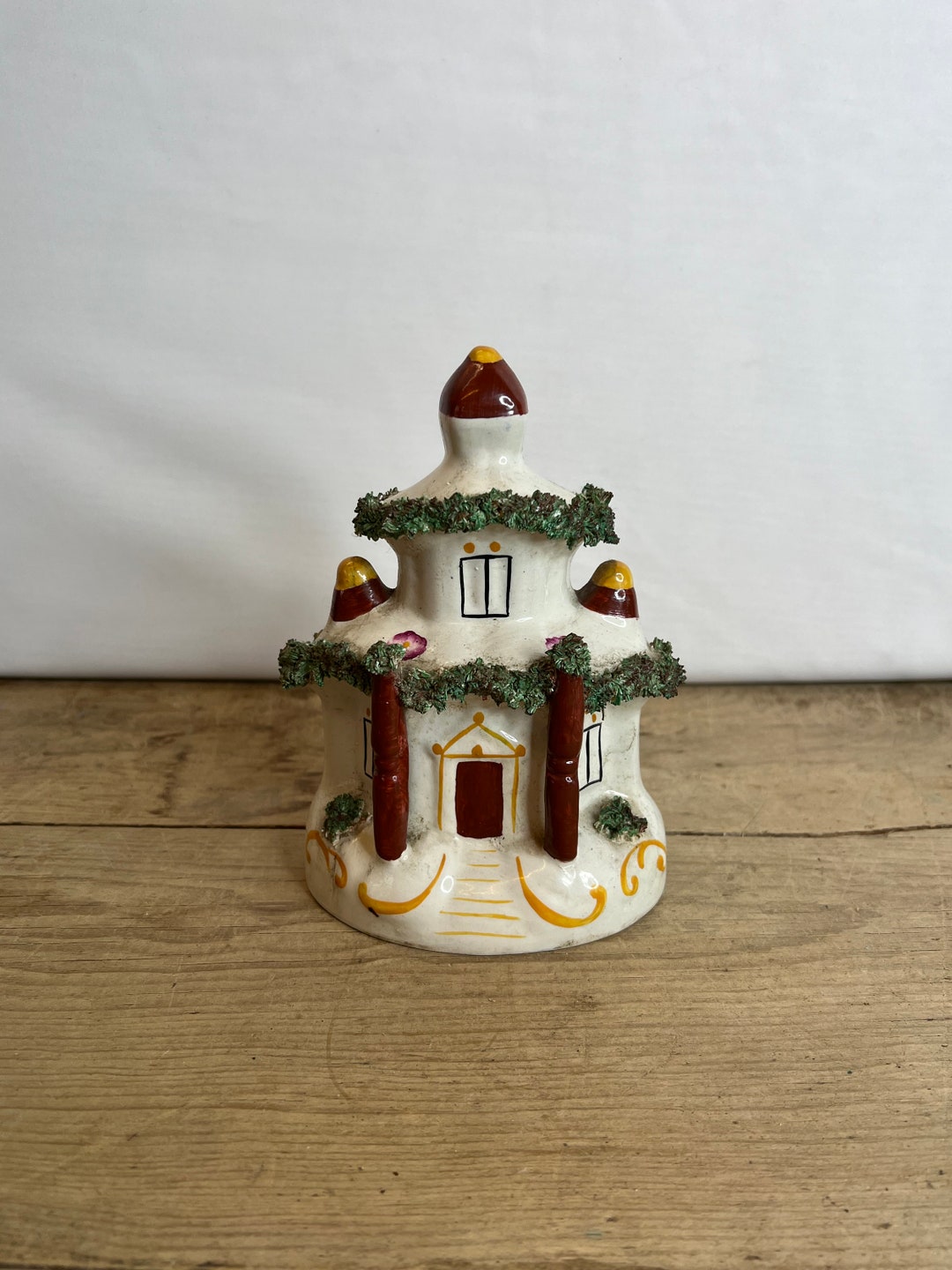 Vintage Flat Back Ornament of a Pastille House in Good Condition - Etsy