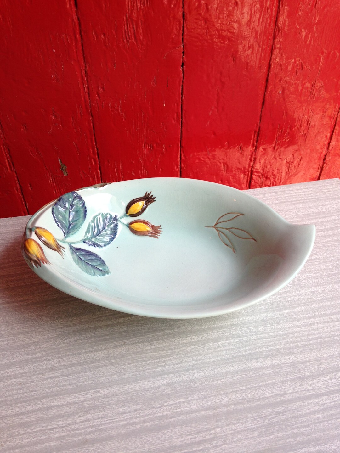 Vintage Pale Blue Hazelnut Carlton Ware Australian Design Bowl / Dish ...
