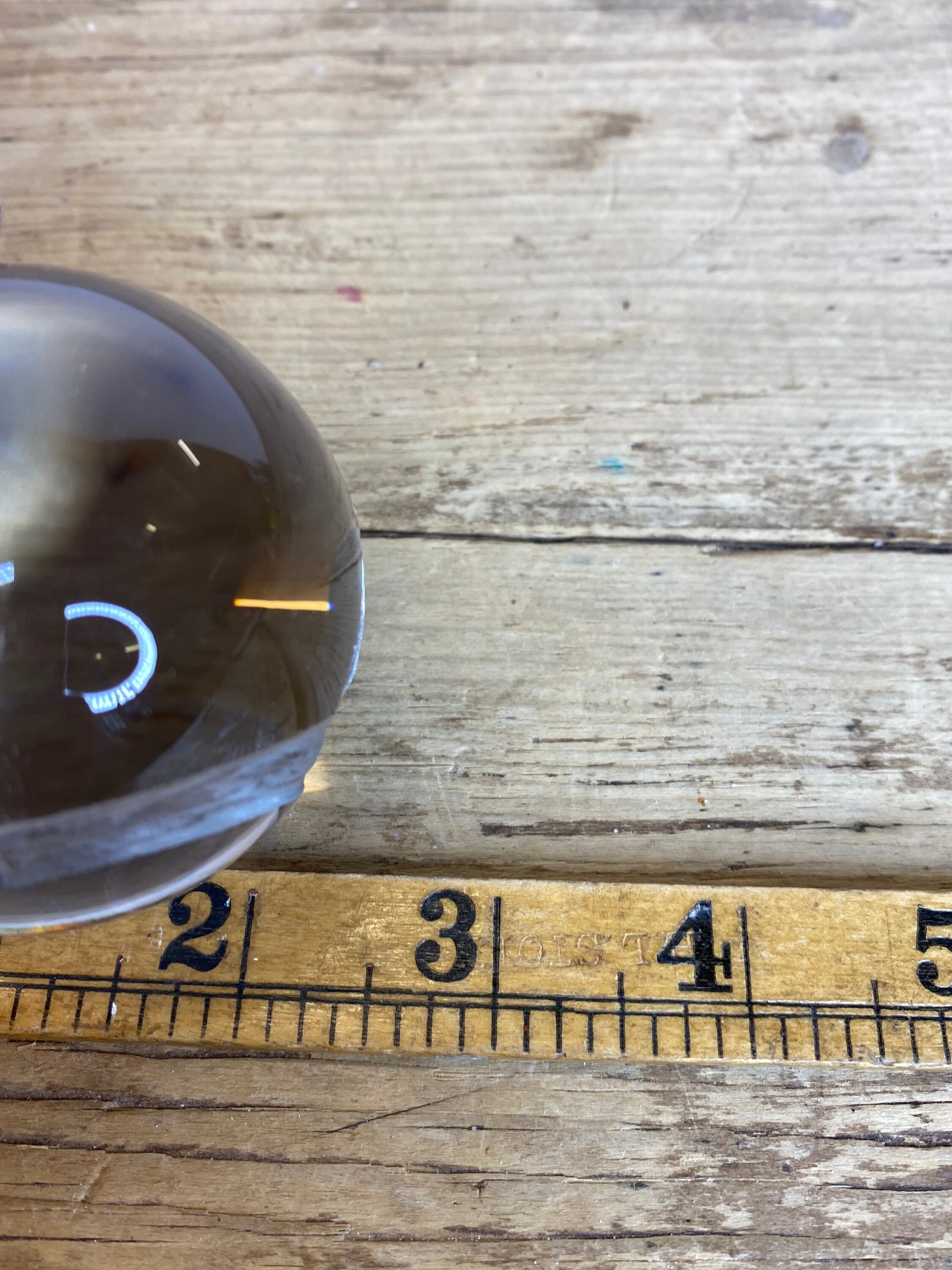 Vintage Round Clear Glass Paperweight With Rustic Etched Bird to the ...