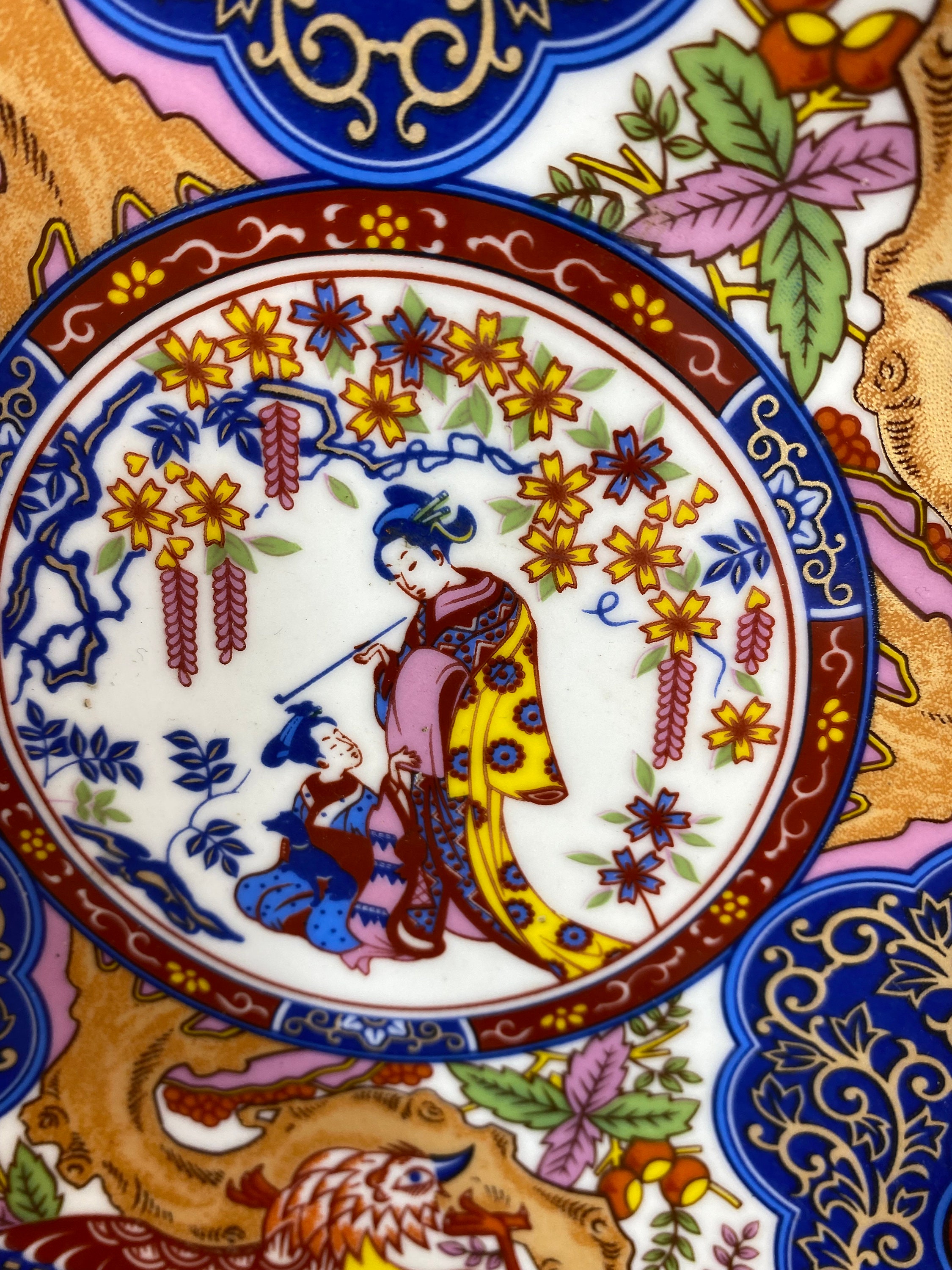 Vintage Pair of Japanese Geisha Pattern 7.5 Inch Plates in - Etsy