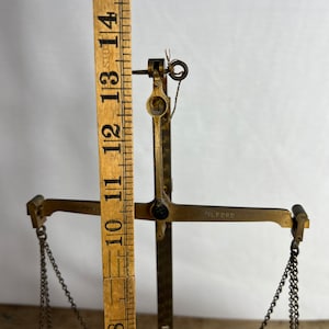 Vintage Solid Brass Apothecary Pharmacy Counter Balance Scales. William ...