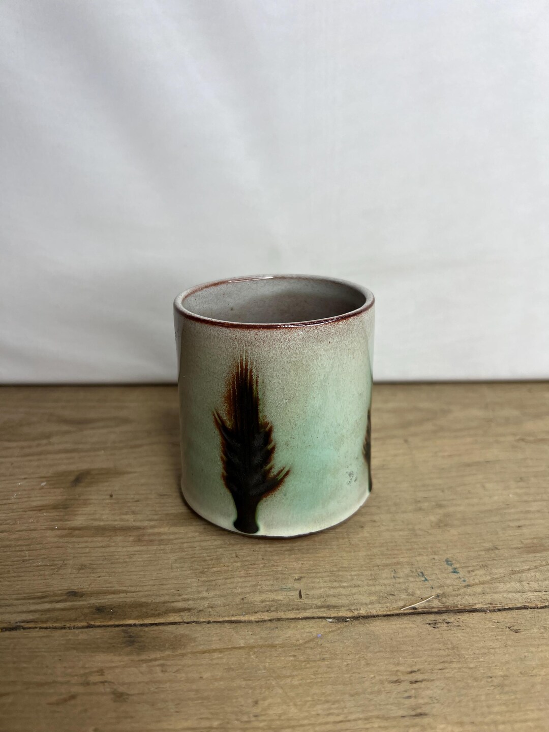 Vintage Ham Lane Crompton Dundon Studio Pottery Small Pale Grey / Brown ...
