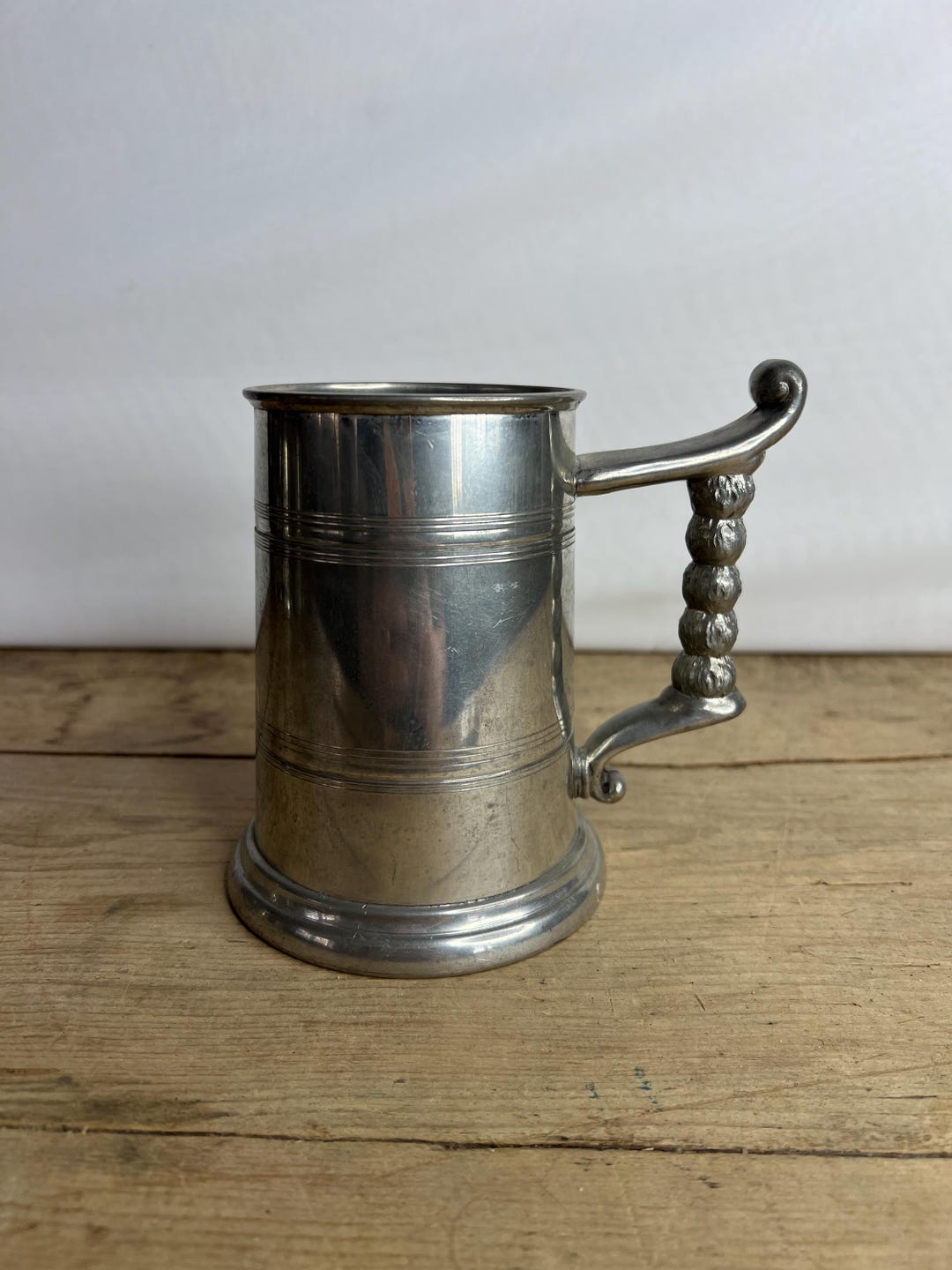 Vintage English Pewter Tankard. Great Bobbled Handle. - Etsy