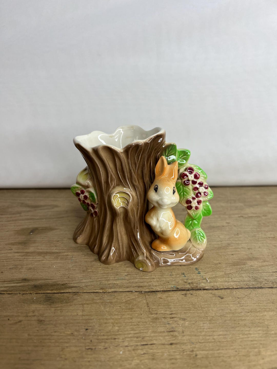 Vintage Hornsea Fauna Royal Rabbit / Bunny & Tree Spill Vase in Good ...