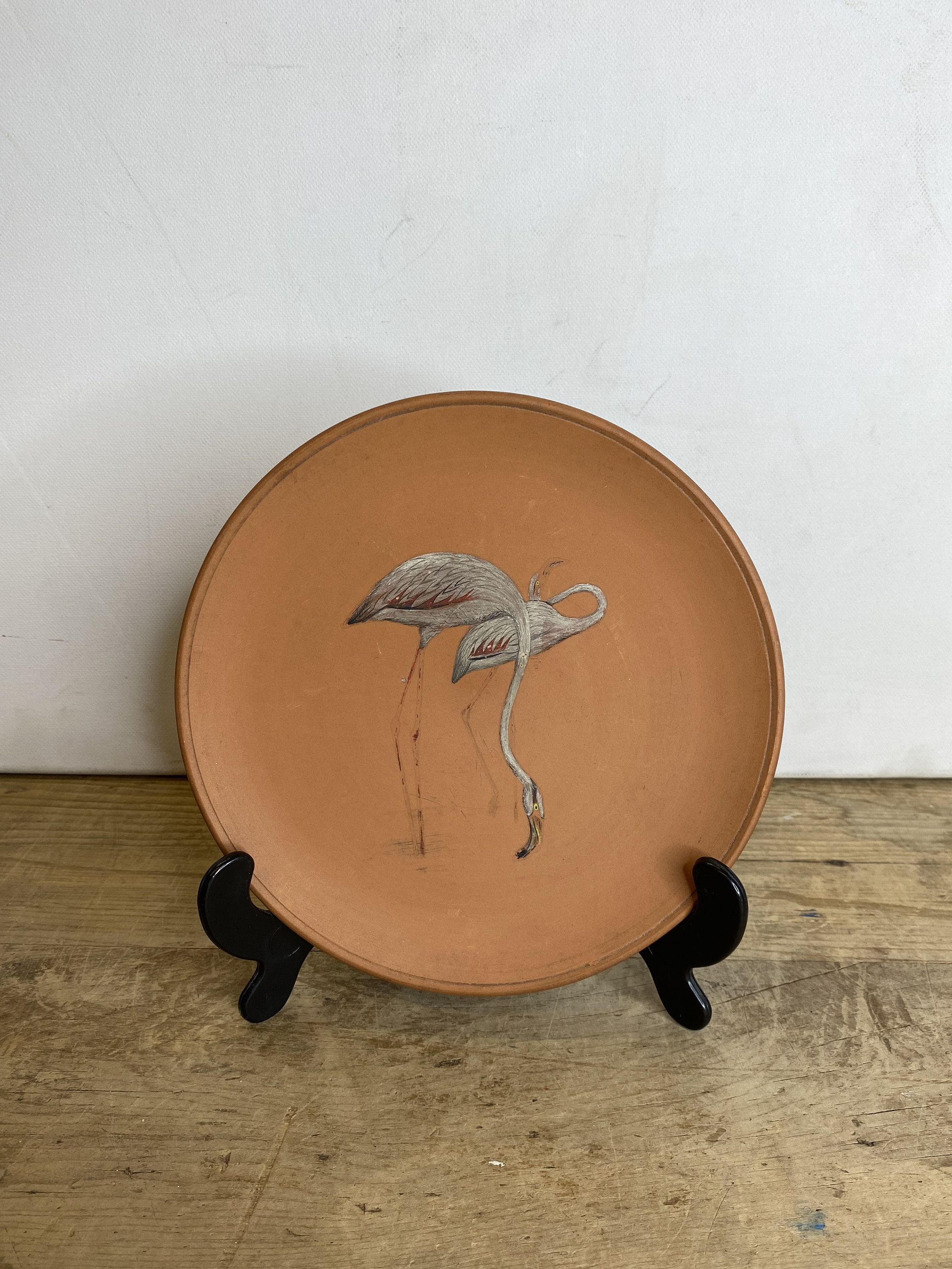 Collectible Plates Vintage Watcombe Torquay Terracotta Plate with Pair ...