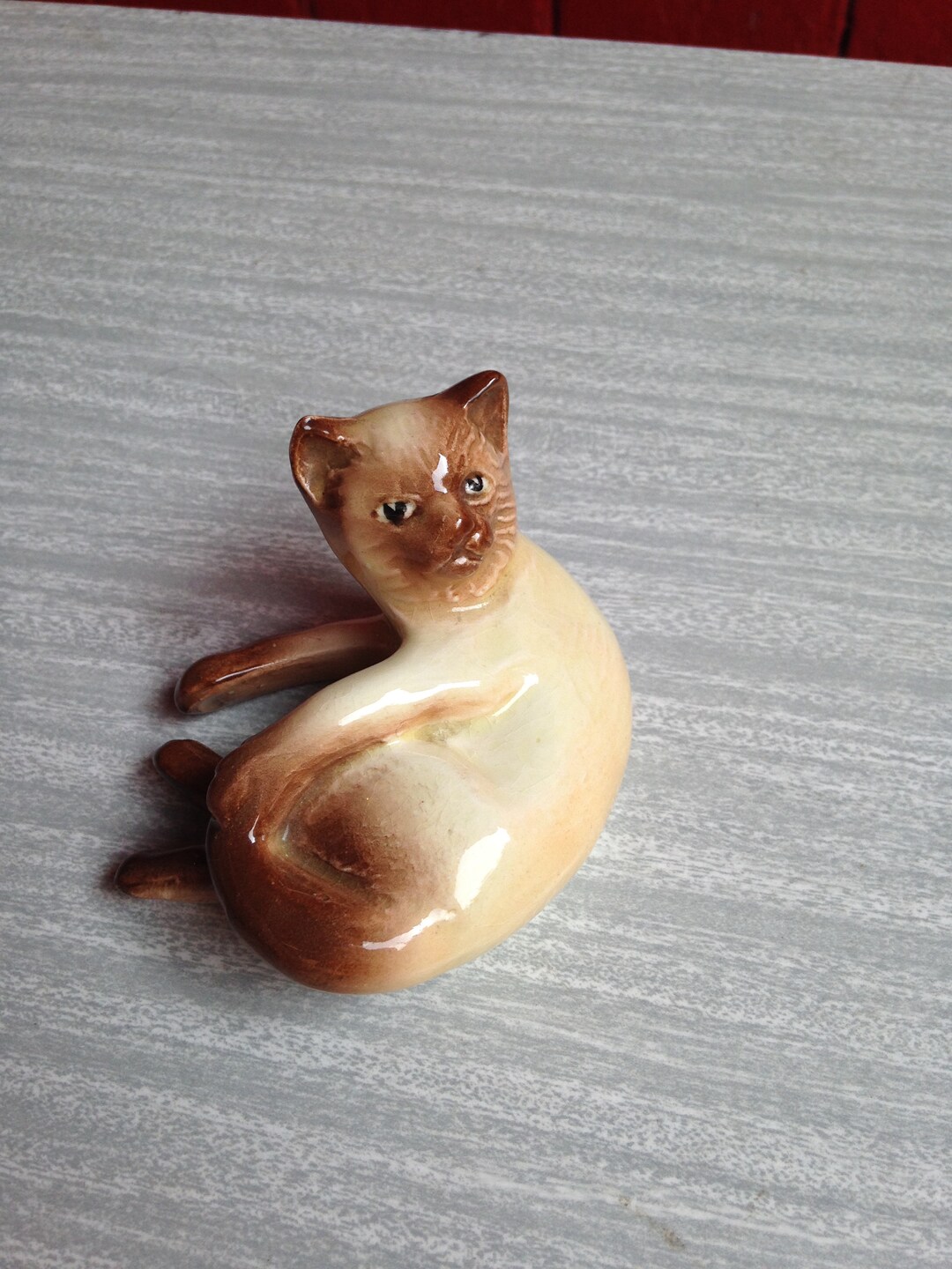 Vintage Sylvac Siamese Cat Laying Down No 103 Cute Animal Collectible ...