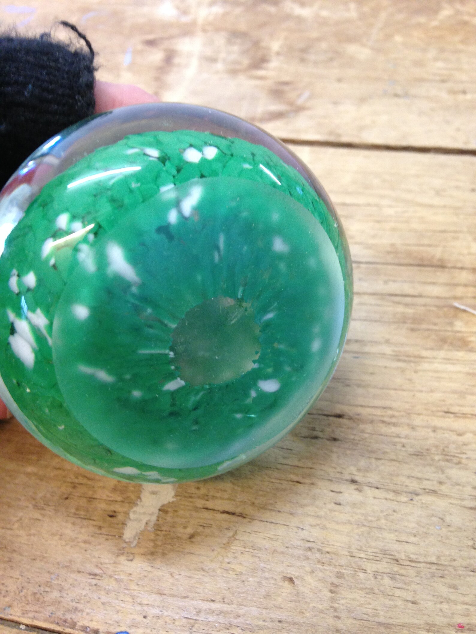 Vintage Speckled Green Glass Paperweight With a Lovely Pattern - Etsy UK