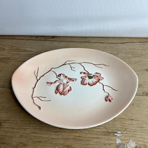 Vintage Carlton Ware Large Pink Magnolia Pattern Oval Shaped Dish. in ...
