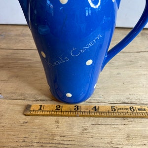 Vintage Blue Polka Dot Sandygate Pottery Hot Water / Coffee Pot kents ...