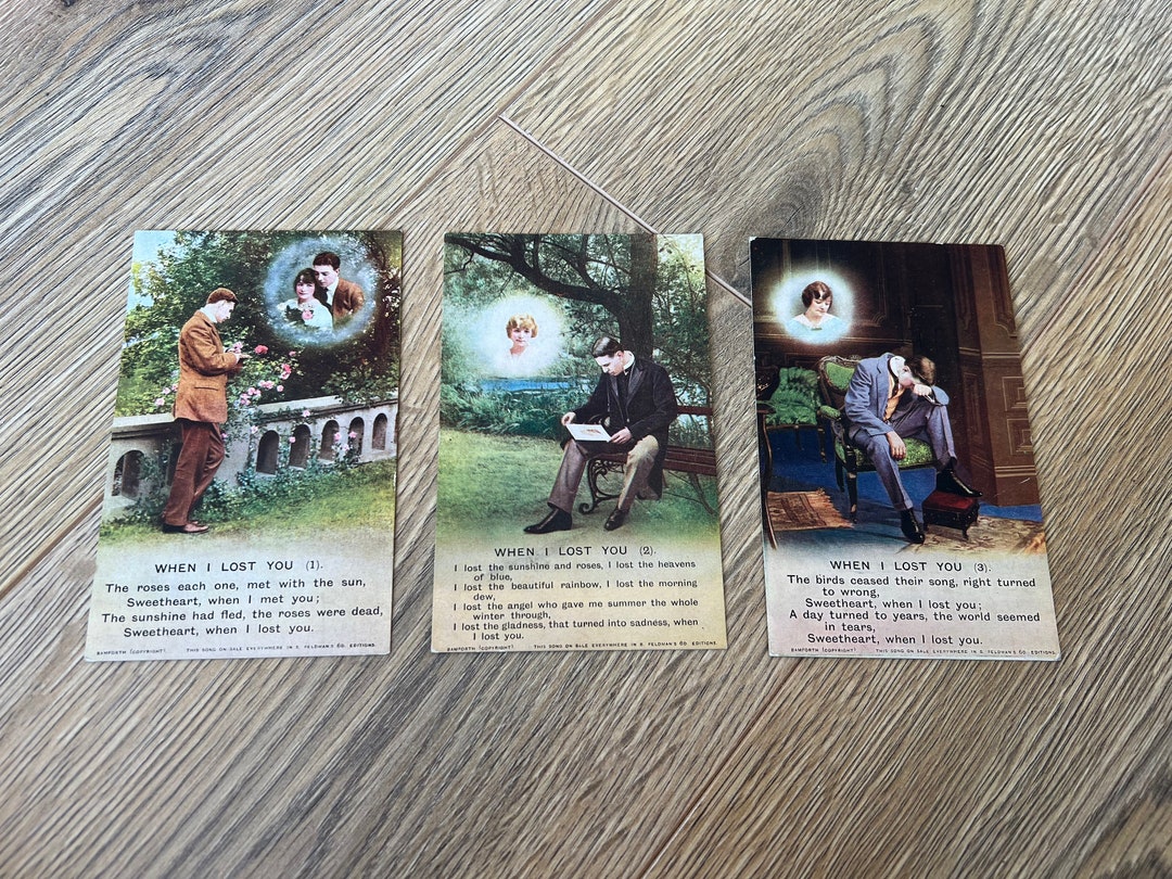 Vintage Collection of 3 Bamforth World War 1 WW1 Picture Postcards When ...