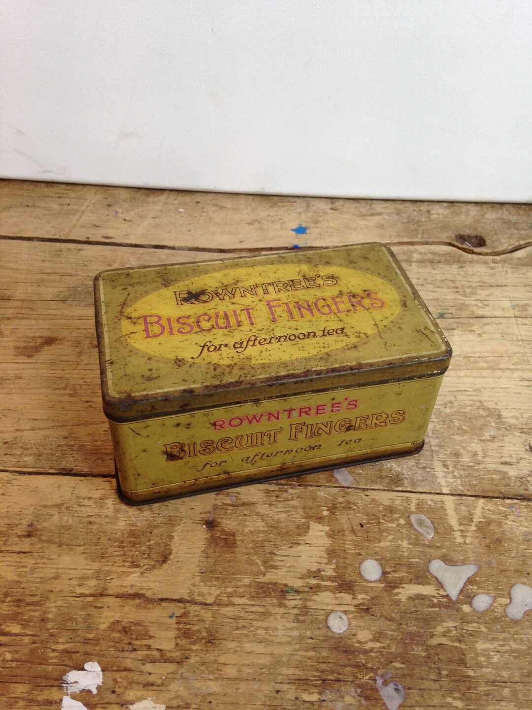 Vintage Rowntree's Biscuit Fingers Biscuit Tin - Collectable ...