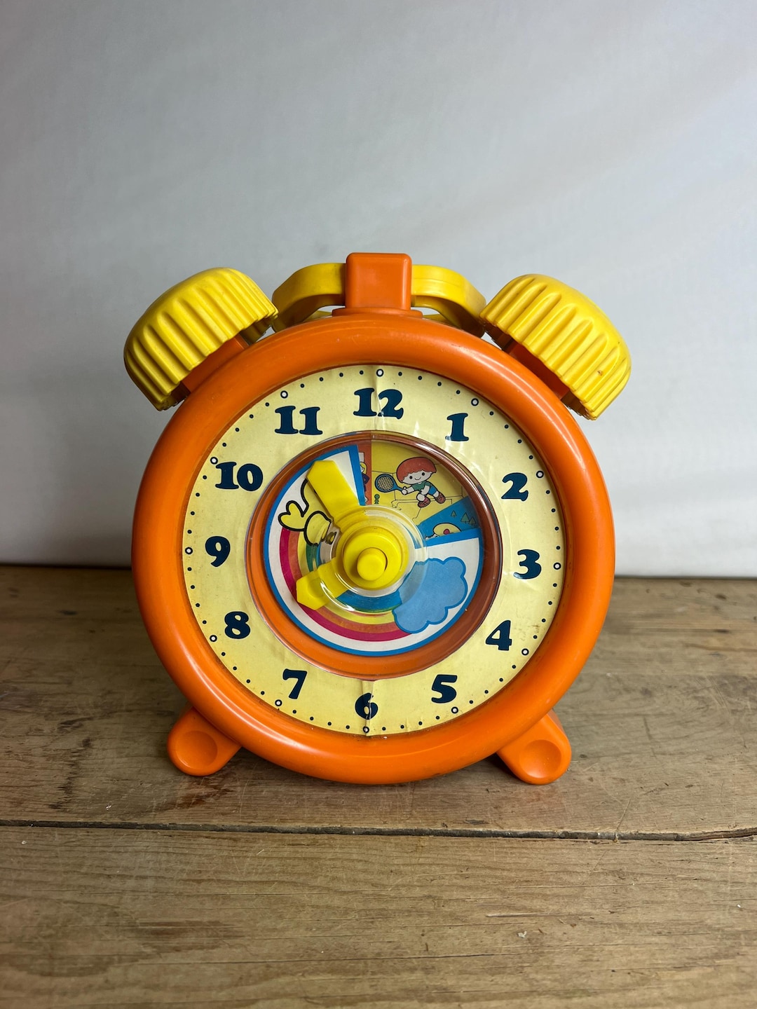 Vintage Unimax 1982 Live N Learn Rhyme Clockwork Wind up Musical Clock ...
