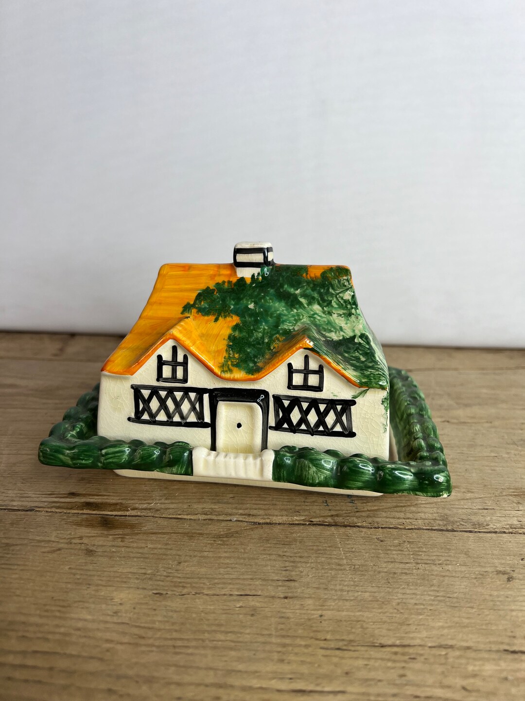 Vintage L & Sons Hanley Cottage Ware Rectangular Lidded Cheese Dish and ...