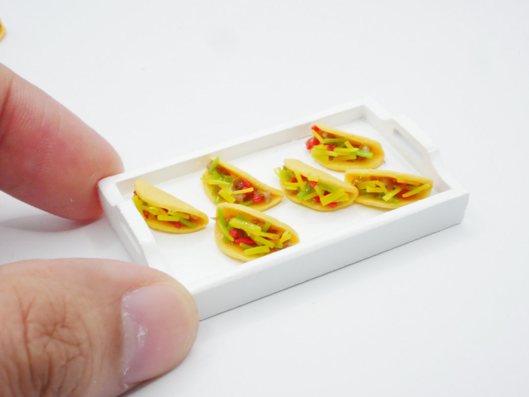10 Pcs Miniature Taco Clay Food Clay Bread Clay Dollhouse Dolls ...