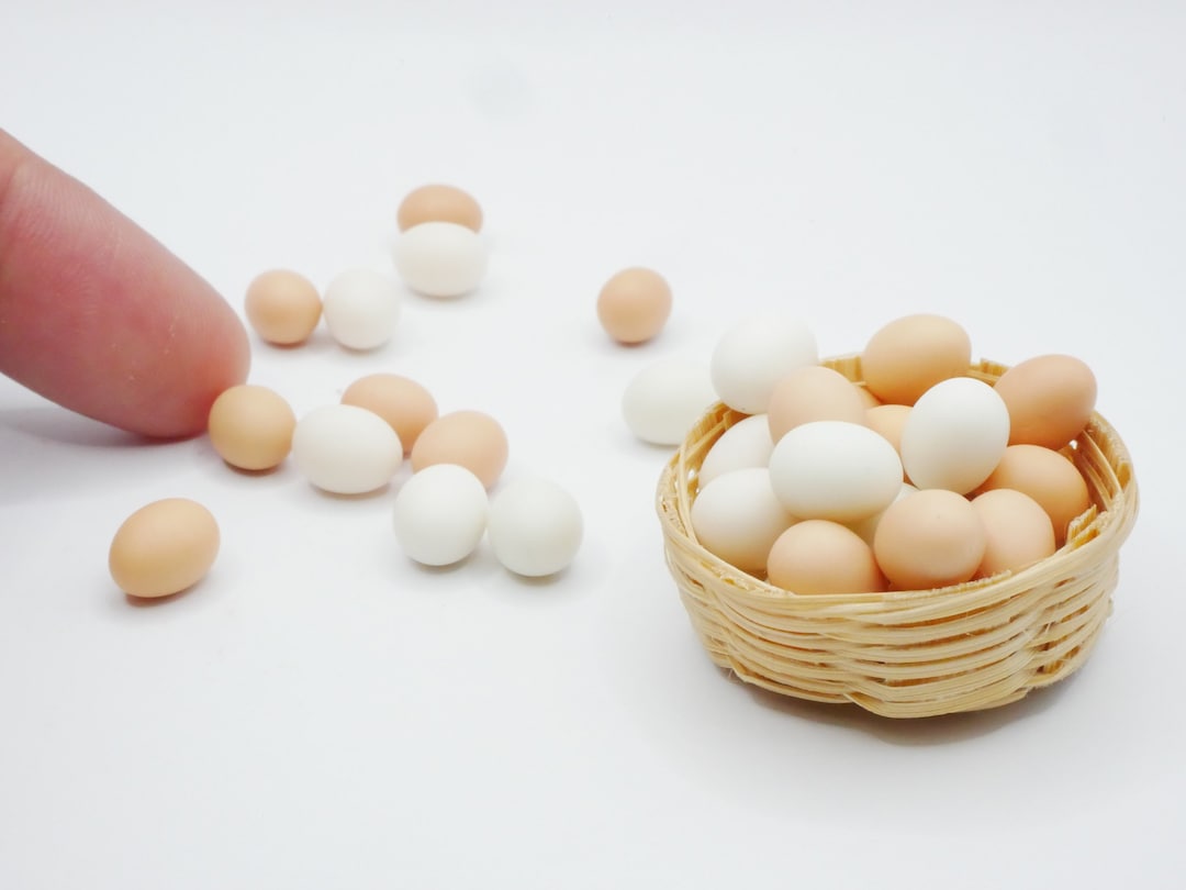 10 Pcs Miniature Egg Dollhouse Mini Egg Miniature Food Easter Eggs ...