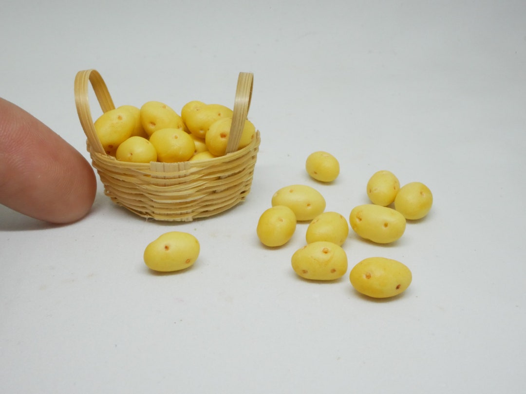 10 Pcs Miniature Potato Vegetable Clay Dollhouse Handmade Decoration 1: ...