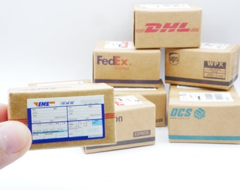 Miniature Dollhouse Amazon Shipping Box Miniature Delivery Shipment ...