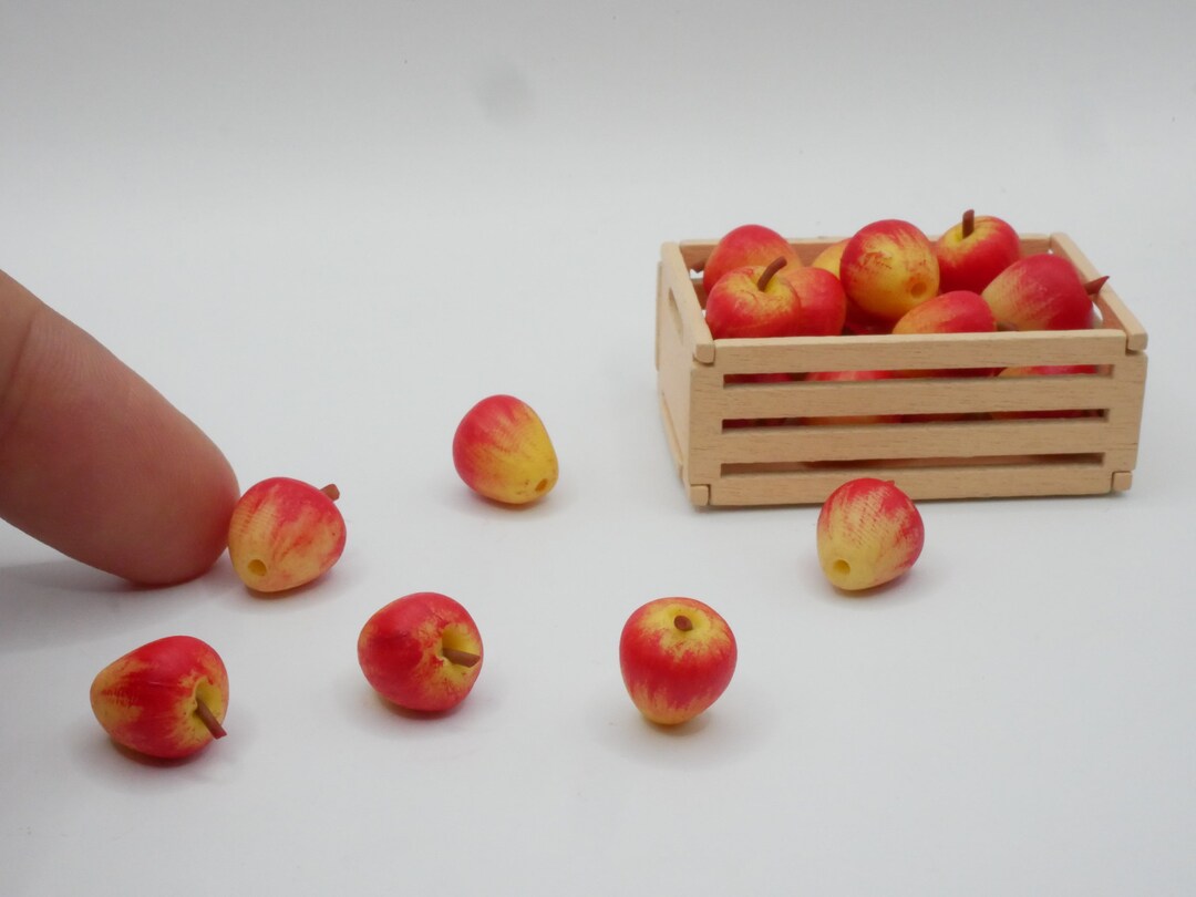 10 Miniature Clay Gala Apples: Handmade Dollhouse Fruit (9mm) - Etsy