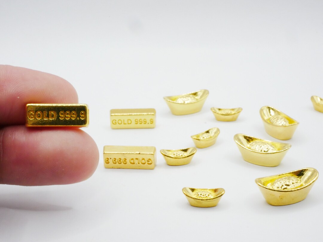 10 Pcs Miniature Gold Bars Kimtung Gold for DIY Dollhouse 1/12 - Etsy