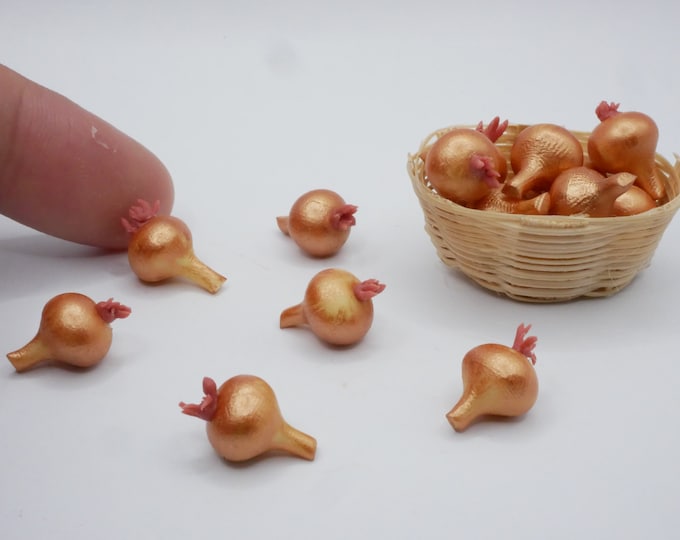Miniature Onions, Bag of Mini Onions, Dollhouse Miniature, 1:12 Scale ...
