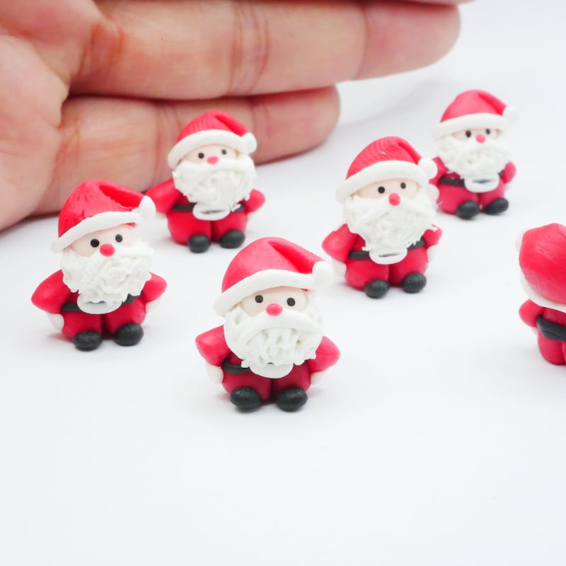 Clay Mini Santas - Etsy UK