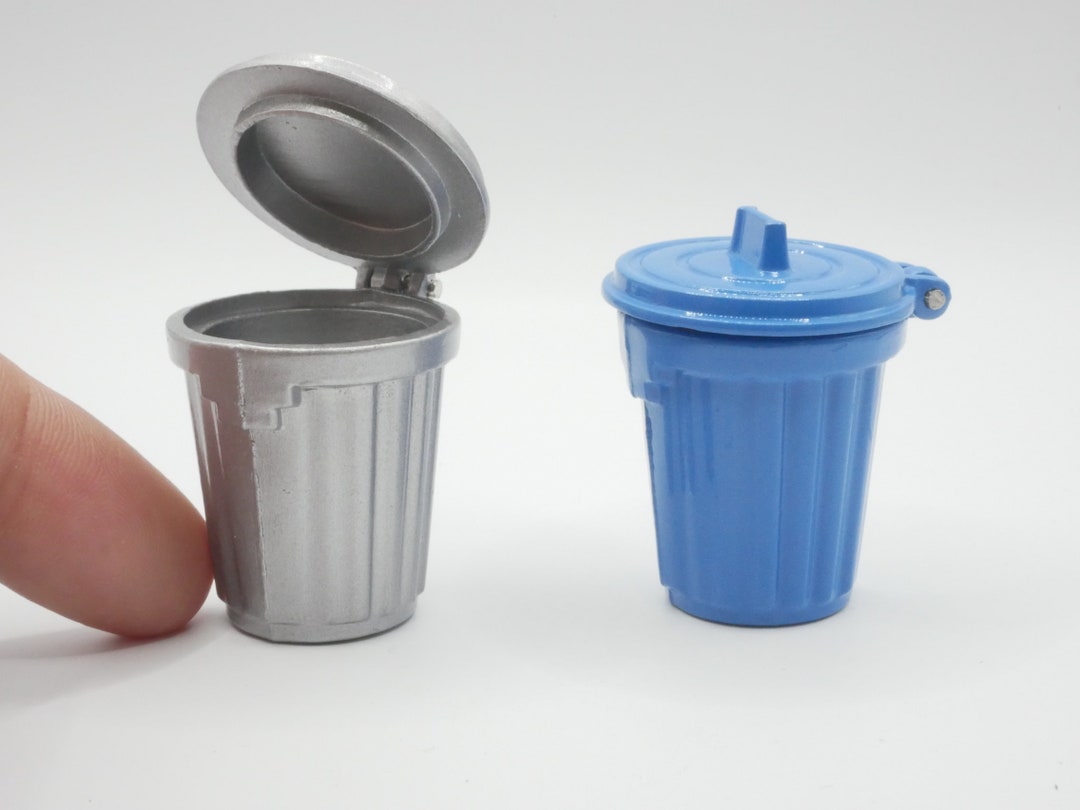 Miniature Metal Trash Dollhouse Kitchenware Decoration Mini Bin Dolls 1 ...