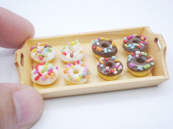 Mix 10 Pcs Miniature Donut Clay Bread Clay Food Clay Dollhouse - Etsy
