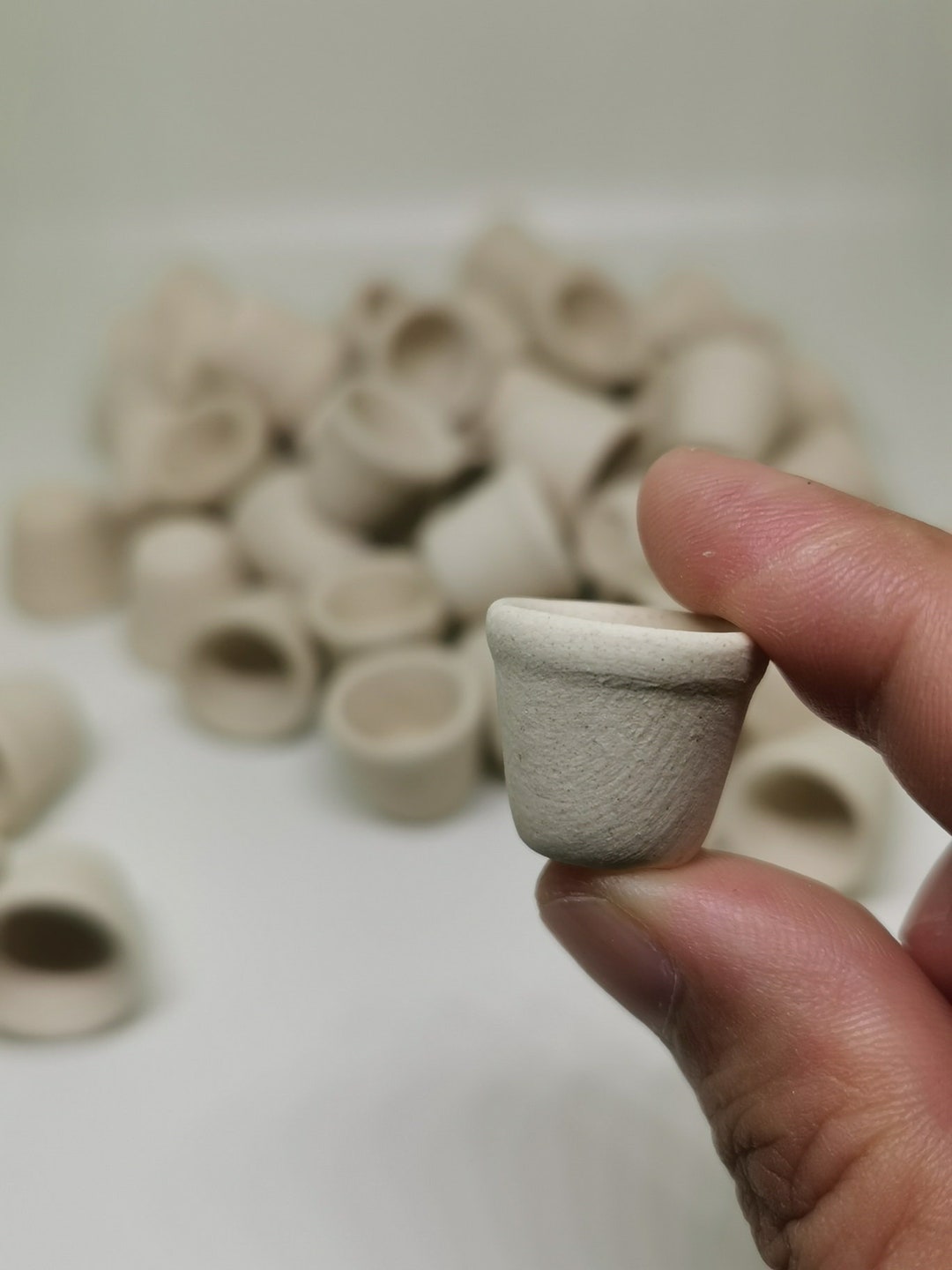 Miniature White Pot Earthenware Mini Pot Dollhouse Fairy Garden ...
