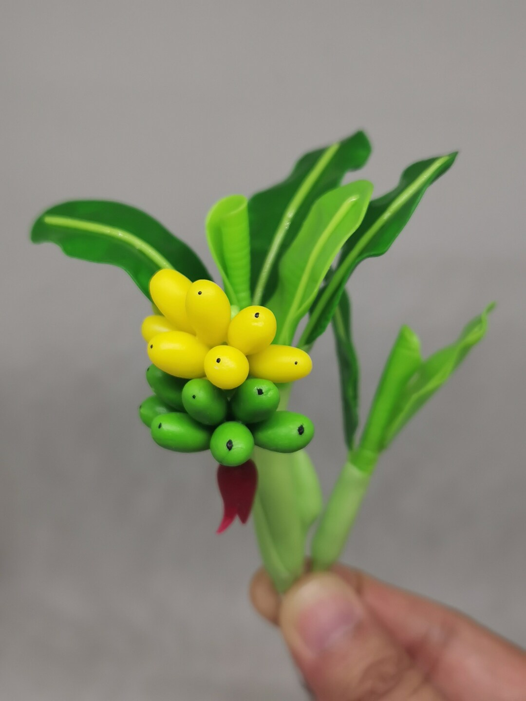 1 Pc Miniature Banana Tree (10 CM) Plant Clay Dollhouse Handmade Decor ...