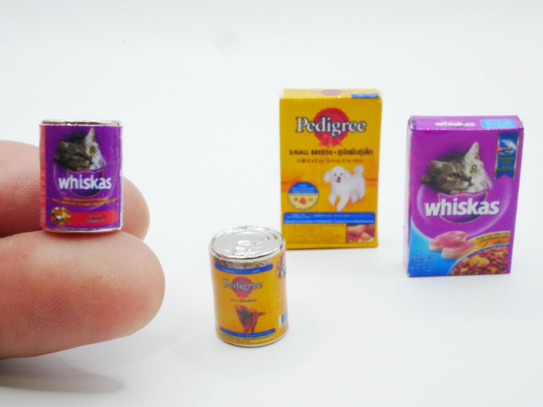 1pc/4pcs Miniature Packaging Cat/dog Food Box Cat Dog Food Can Ped ...