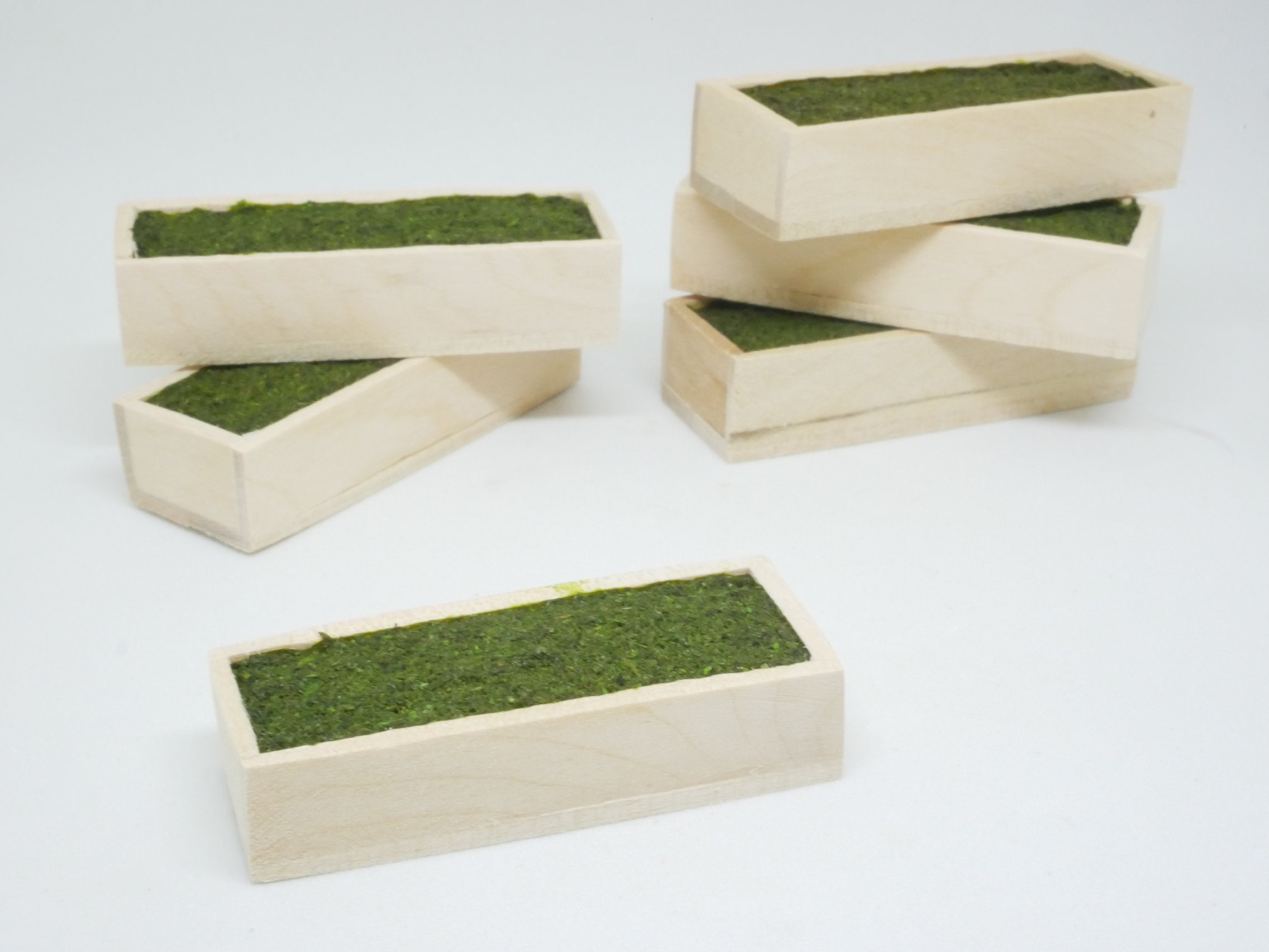 1 Miniature Rectangular Wood Box Handmade Filled With | Etsy