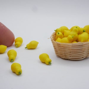 10 Pcs Miniature Lemon Dollhouse Handmade Decoration 1:12, Miniature ...
