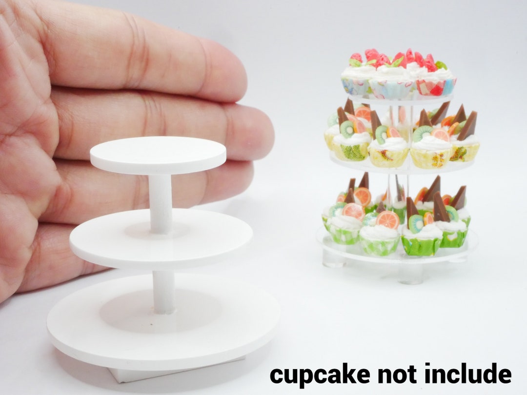 3 Tiers Empty Cupcake Bakery Round Stand Dollhouse Miniatures - Etsy