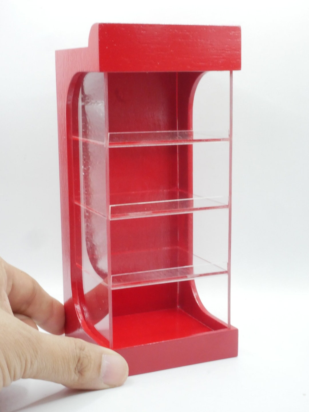 Miniature Wooden Showcase Display Dollhouse Handmade Furniture Wooden 1 ...