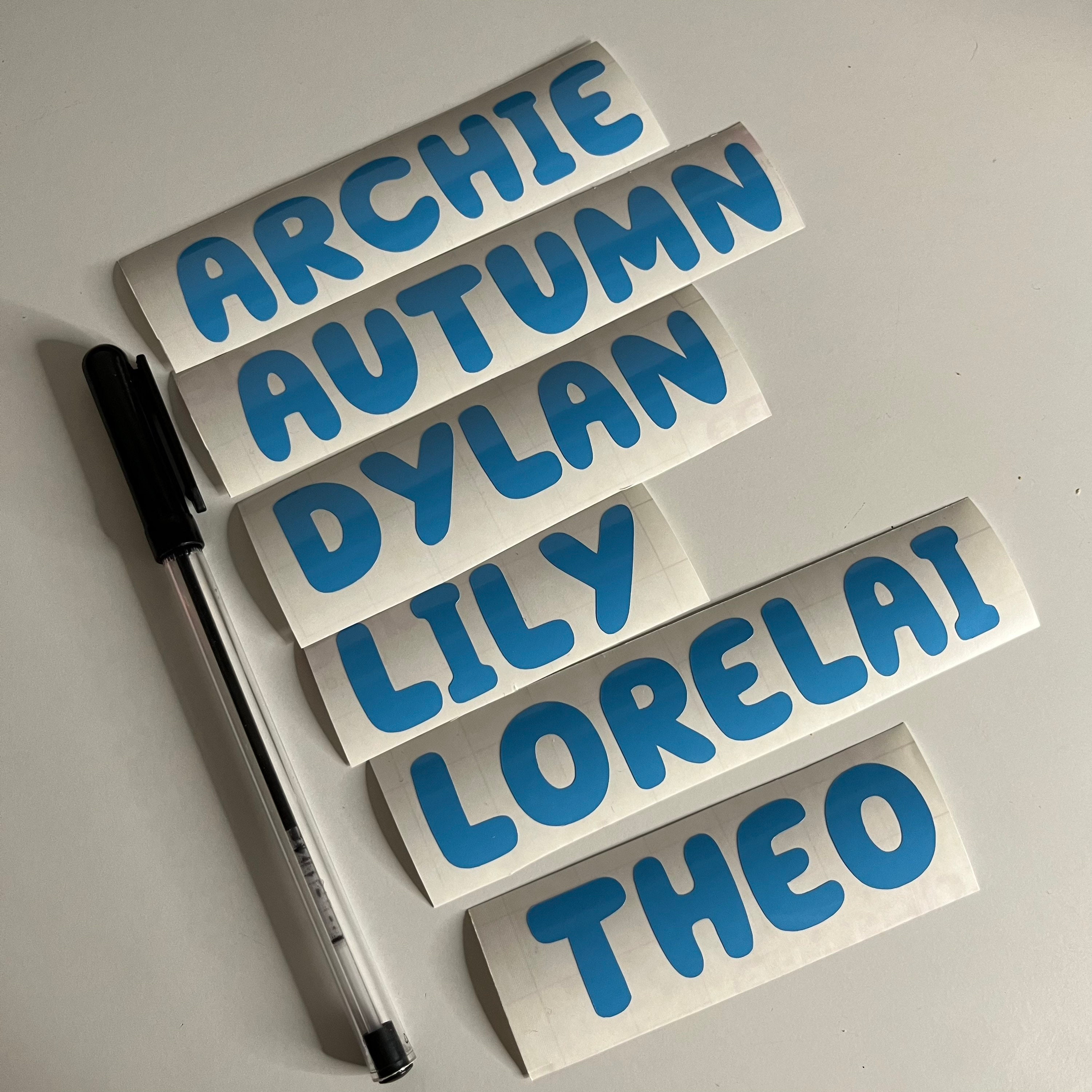 Bluey Name Vinyls Personalised Name Stickers - Etsy