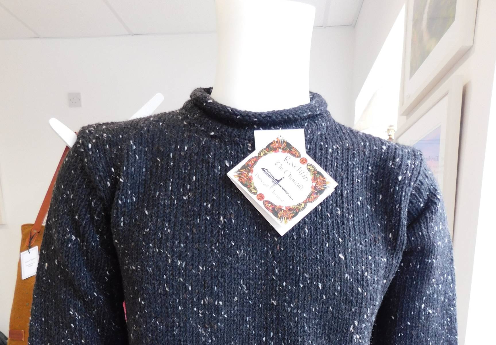 Irish Donegal Fisherman Sweater in 100% Donegal Tweed Wool - Etsy