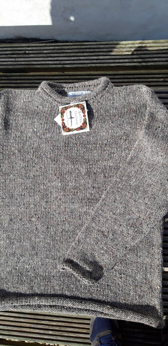 Irish Donegal Fisherman Sweater in Locally Produced Donegal Tweed Wool ...