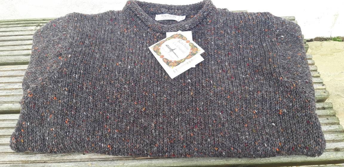 Irish Donegal Fisherman Sweater in 100% Donegal Tweed Wool - Etsy