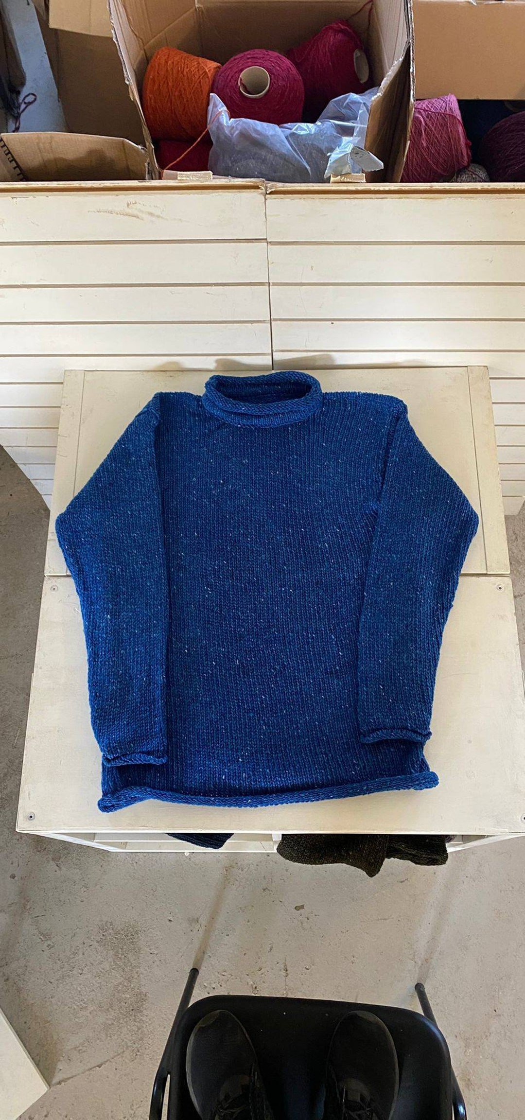 Irish Donegal Fisherman Sweater in 100% Donegal Tweed Wool - Etsy